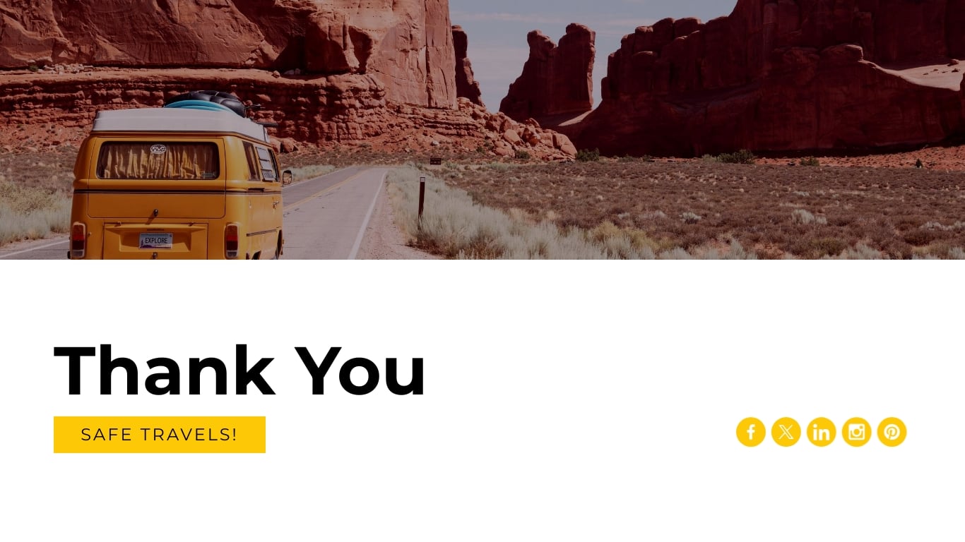 Sleek Travel Guide Presentation Template | Visme