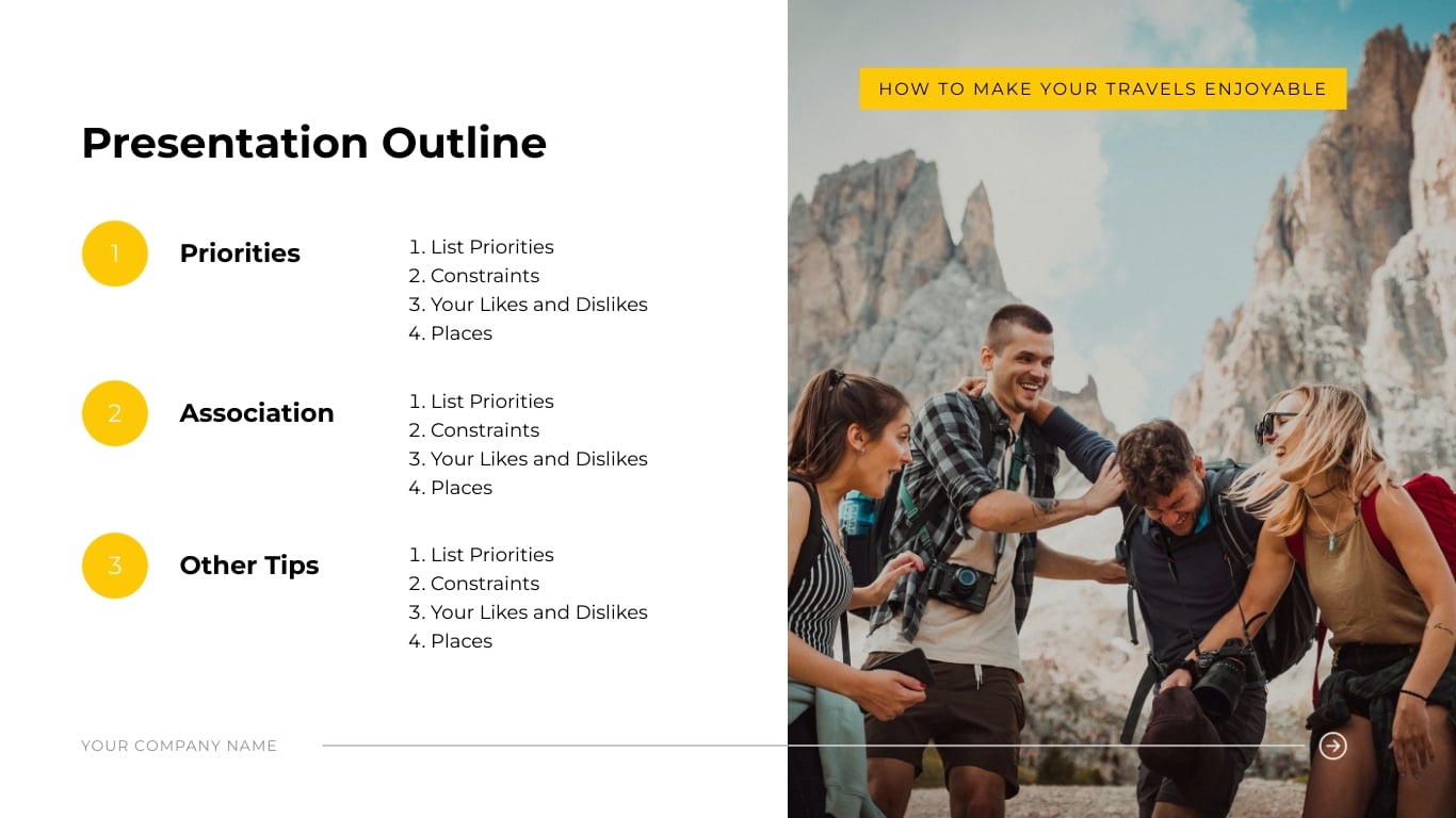Sleek Travel Guide Presentation Template | Visme