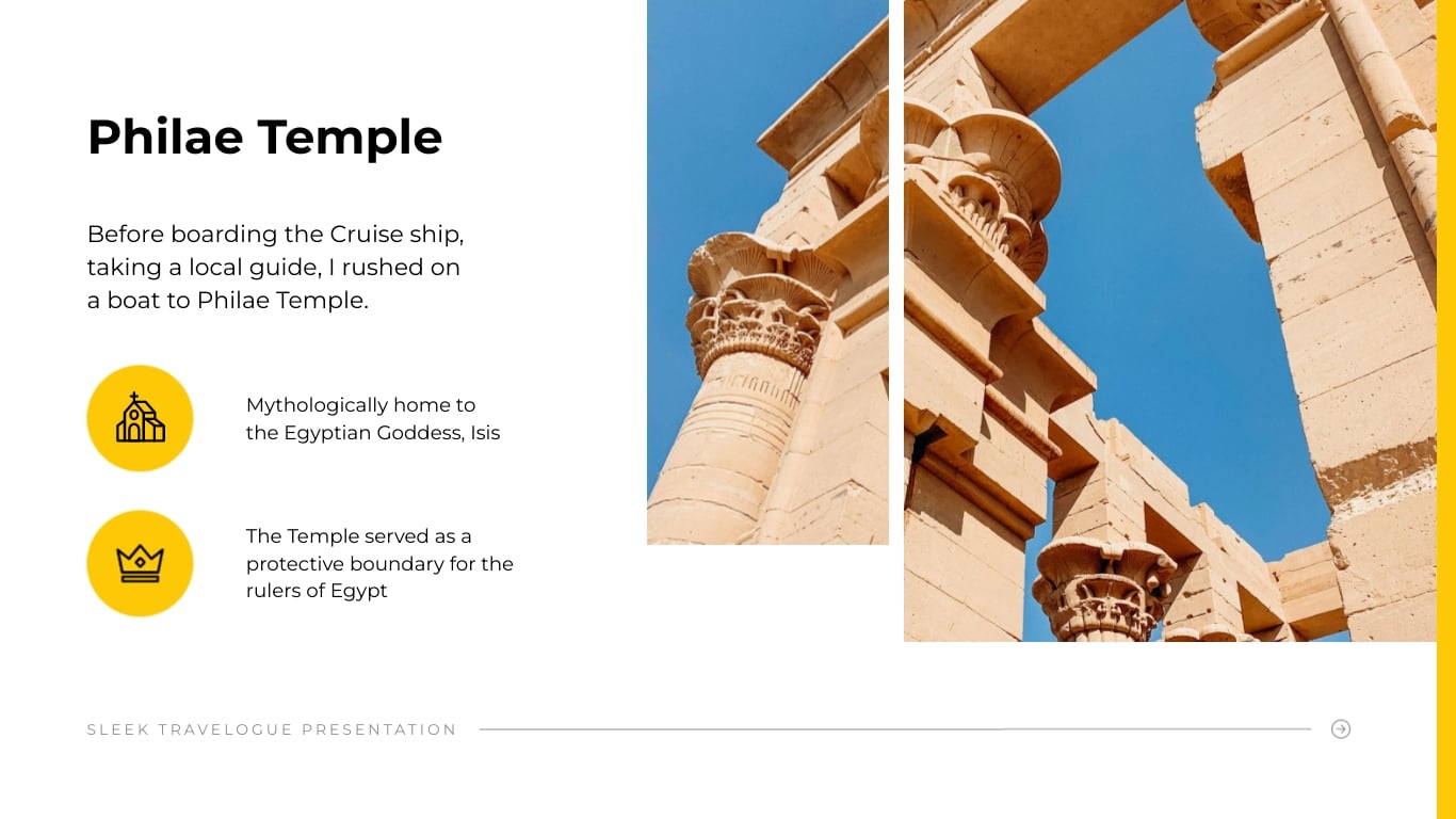 Sleek Travelogue Presentation Template | Visme