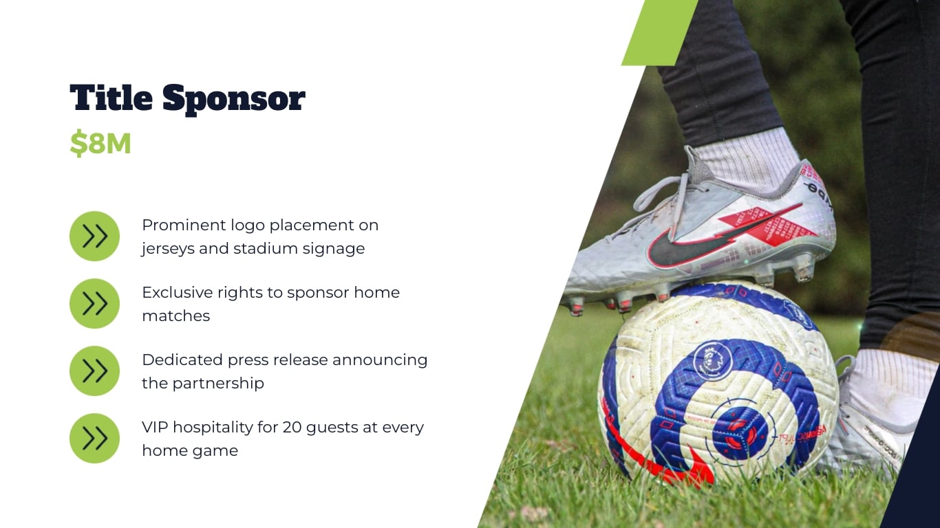 Soccer Club Sponsorship Presentation Template | Visme