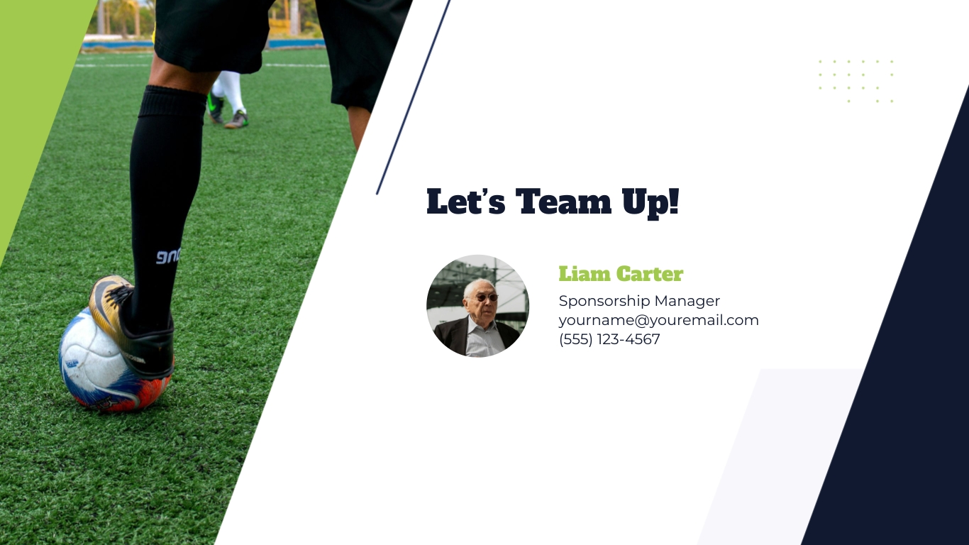 Soccer Club Sponsorship Presentation Template | Visme