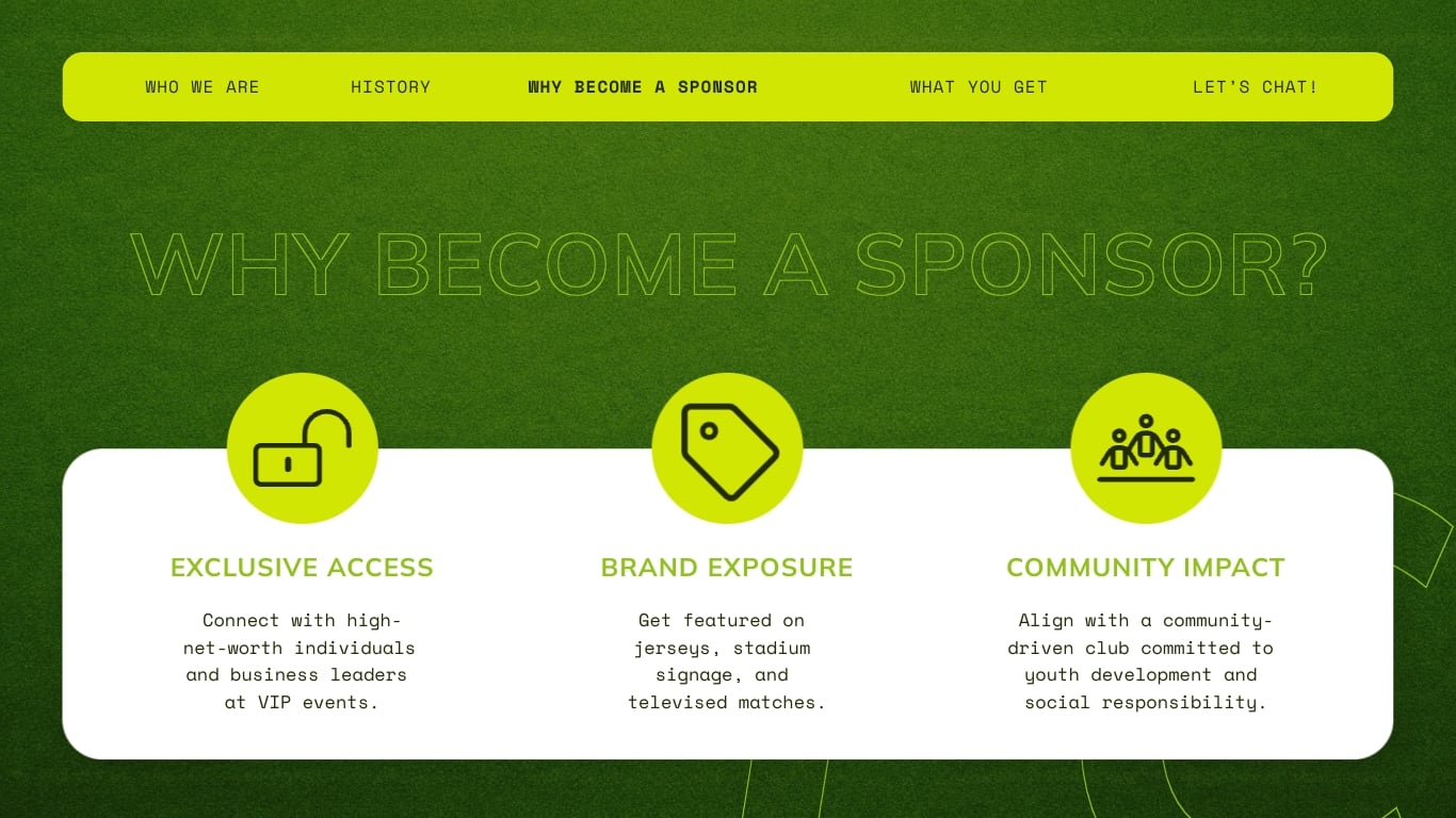 Soccer Sponsorship Presentation Template | Visme