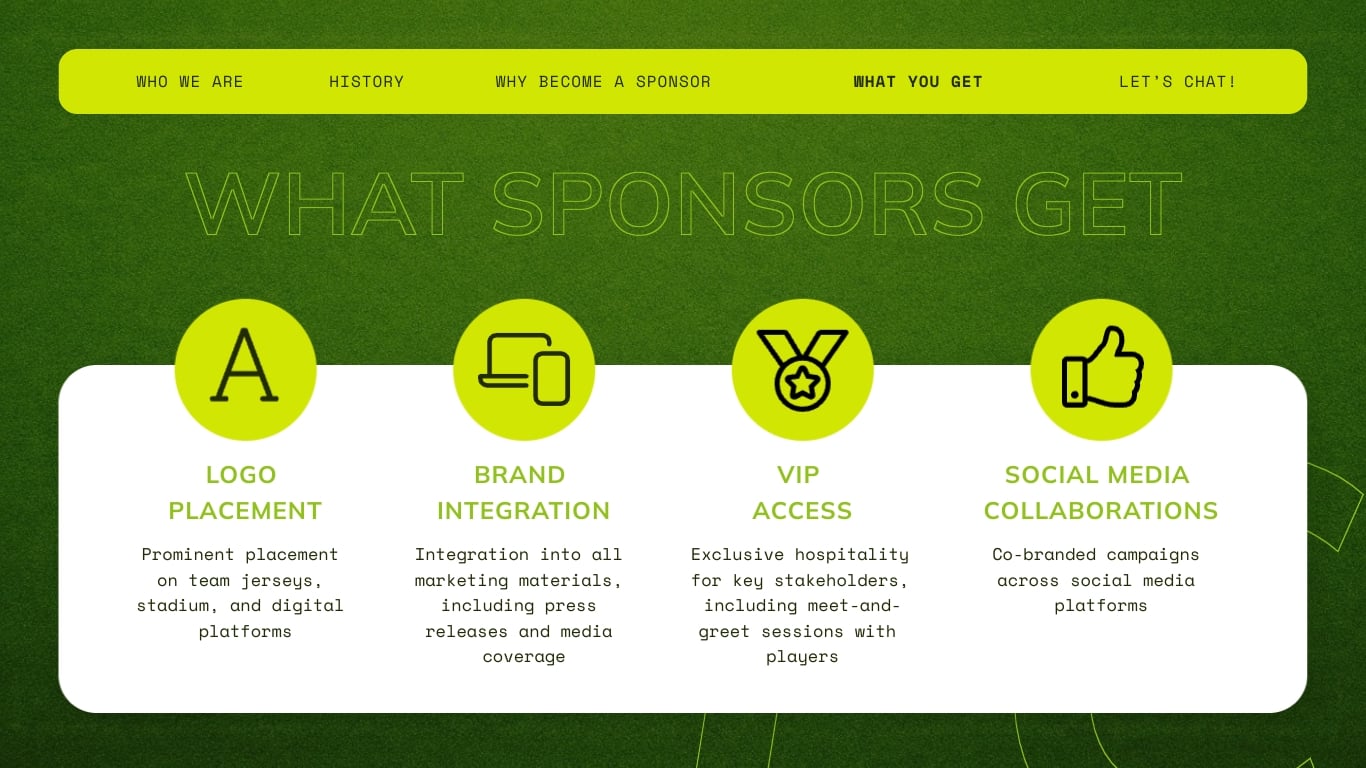 Soccer Sponsorship Presentation Template | Visme