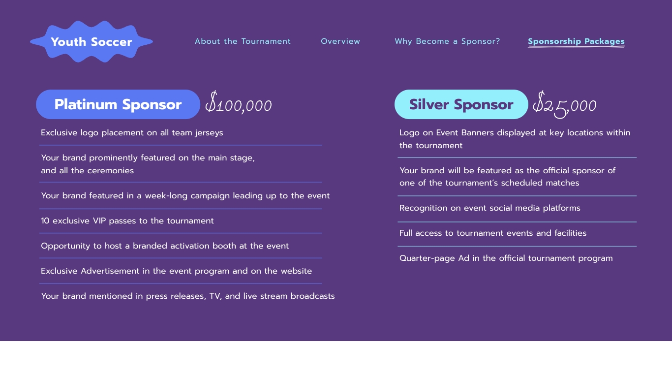Soccer Tournament Sponsorship Proposal Presentation Template | Visme