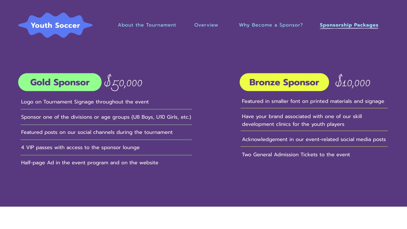 Soccer Tournament Sponsorship Proposal Presentation Template | Visme