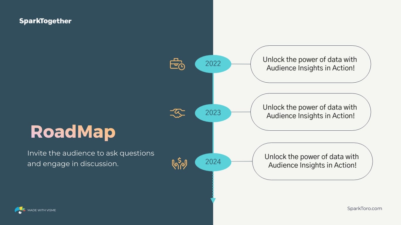 SparkTogether Conference Slides Presentation Template | Visme