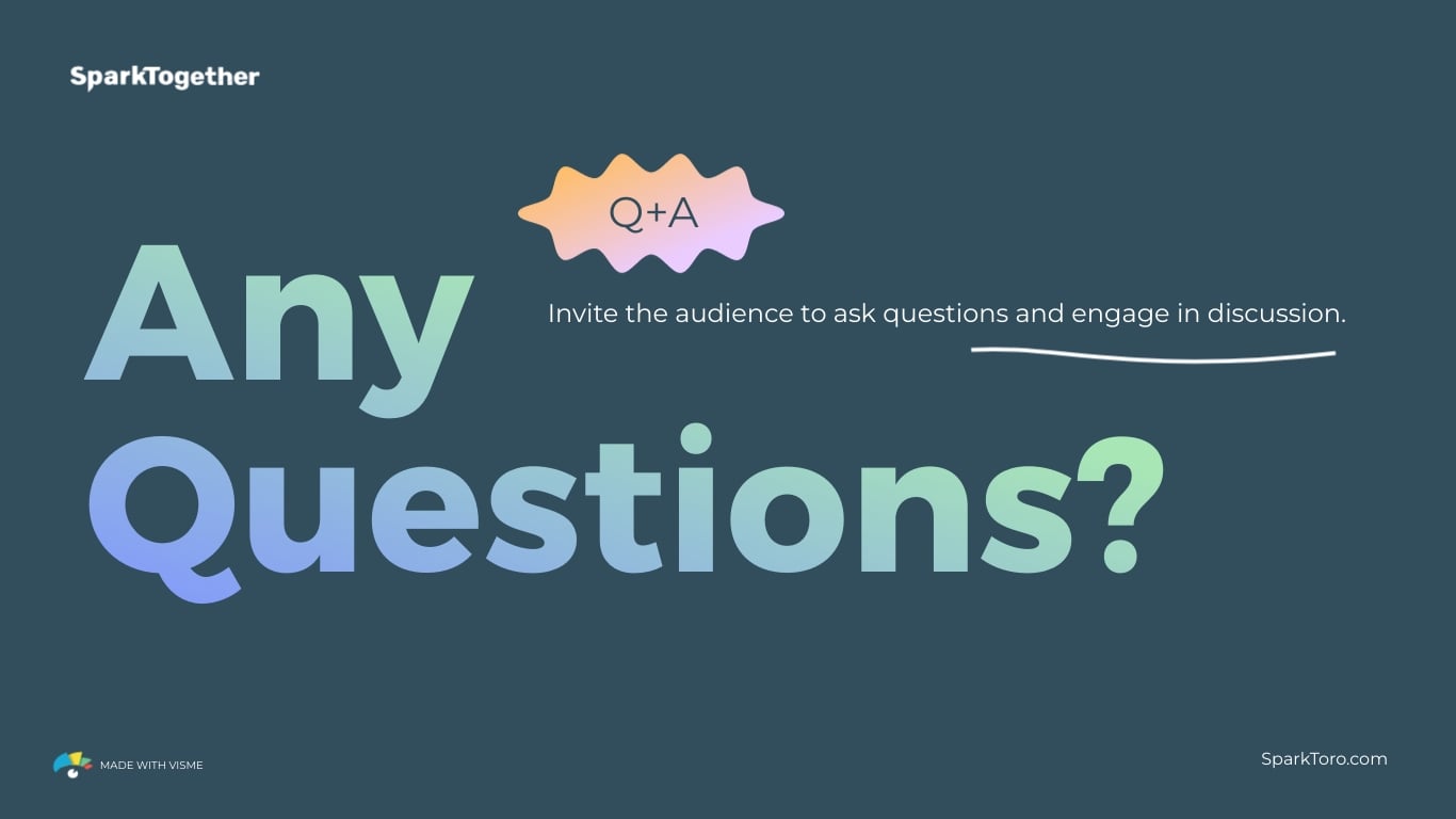 SparkTogether Conference Slides Presentation Template | Visme