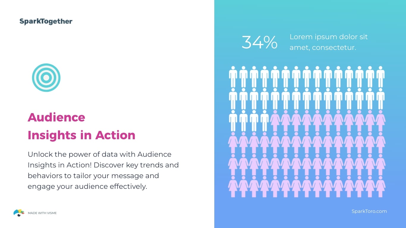 SparkTogether Conference Slides Presentation Template | Visme