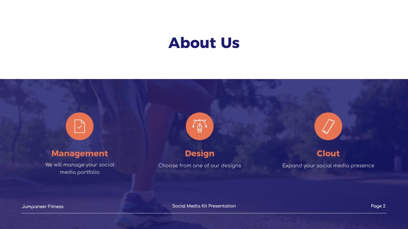 Sports Brand Social Media Kit Presentation Template | Visme