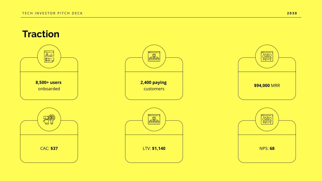 Tech Investor Pitch Deck Template | Visme