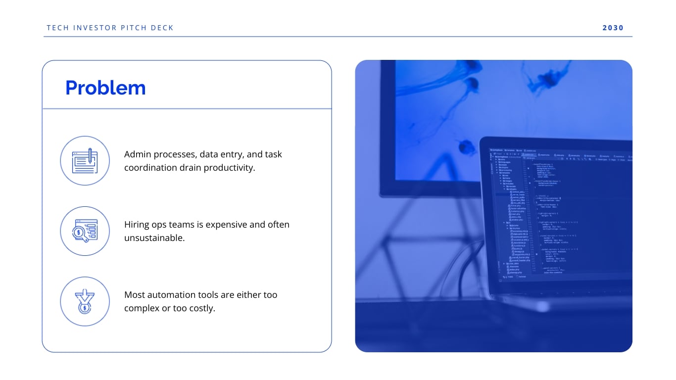 Tech Investor Pitch Deck Template | Visme