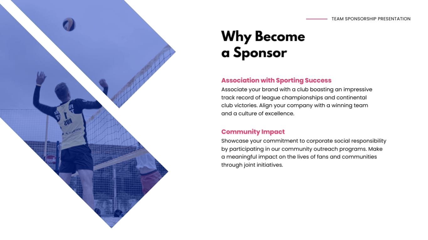 Volleyball Team Sponsorship Presentation Template | Visme