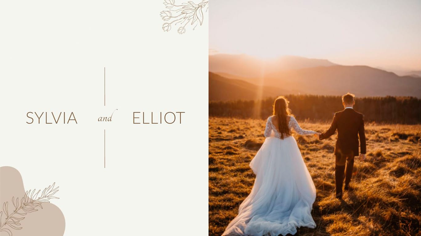 Wedding Slideshow Presentation Template | Visme