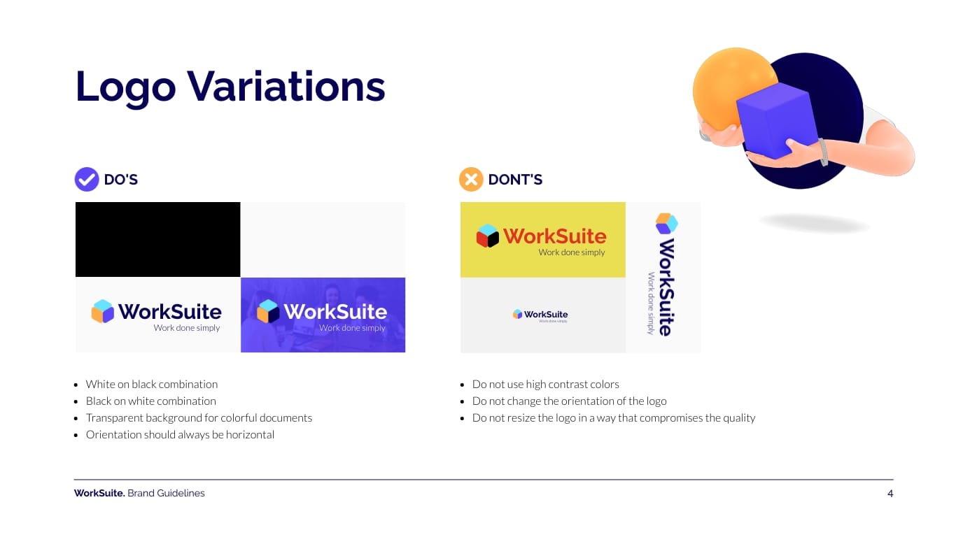 WorkSuite Brand Guidelines Presentation Template | Visme