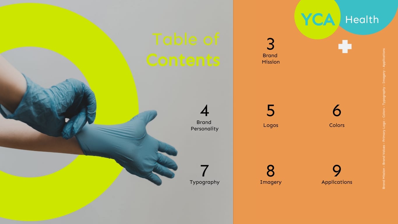 YCA Healthcare Brand Guidelines Presentation Template | Visme