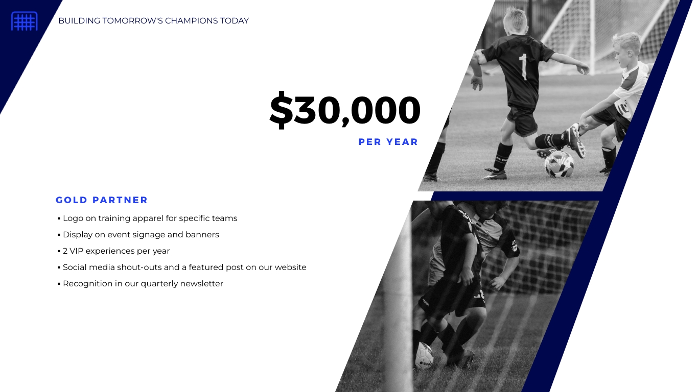 Youth Soccer Sponsorship Packages Presentation Template | Visme