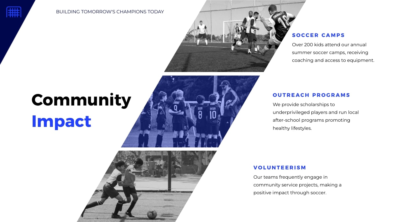 Youth Soccer Sponsorship Packages Presentation Template | Visme